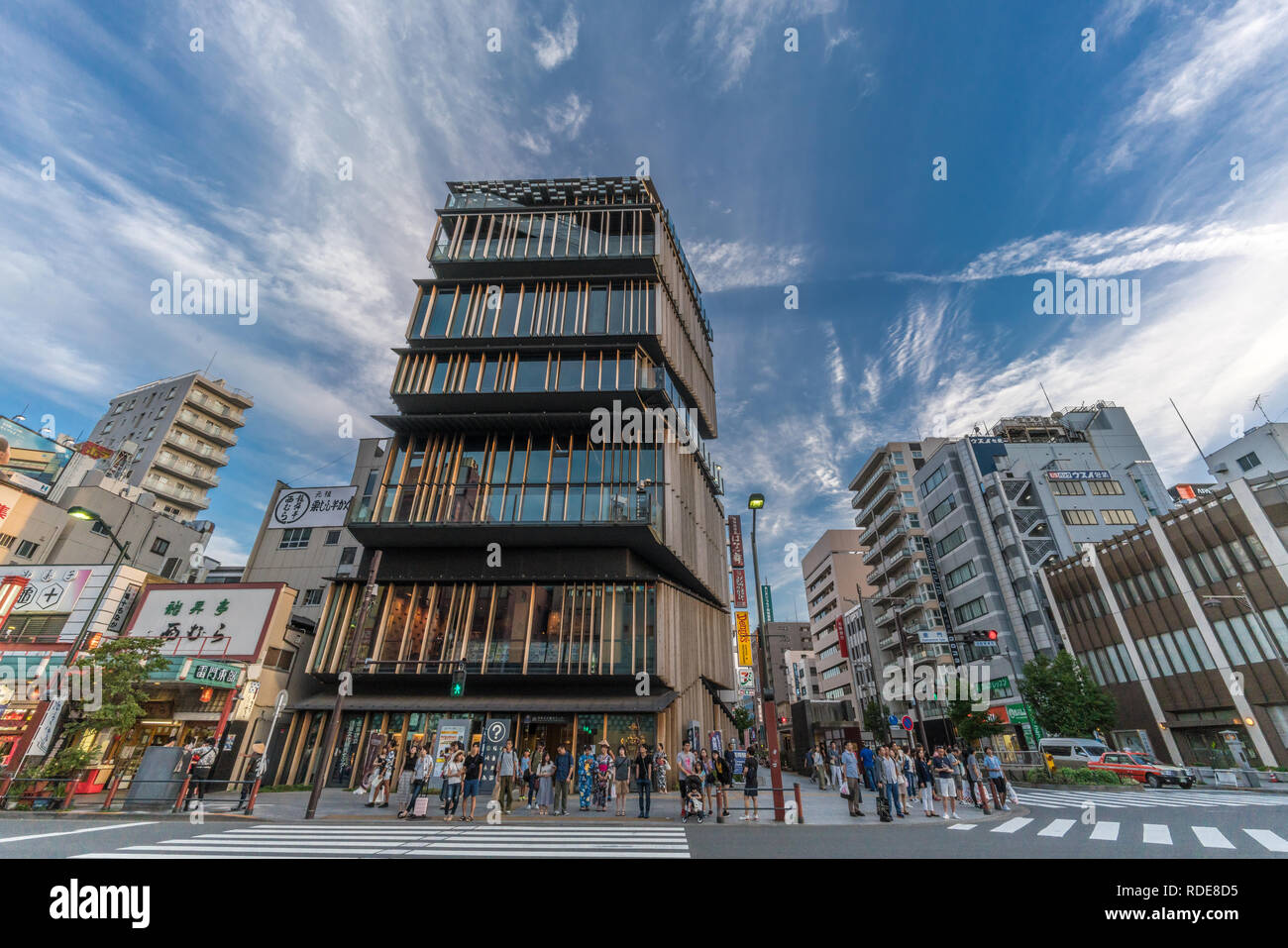 Tokyo, Taito Ward - August 18, 2018 : Tourists walking around Asakusa ...