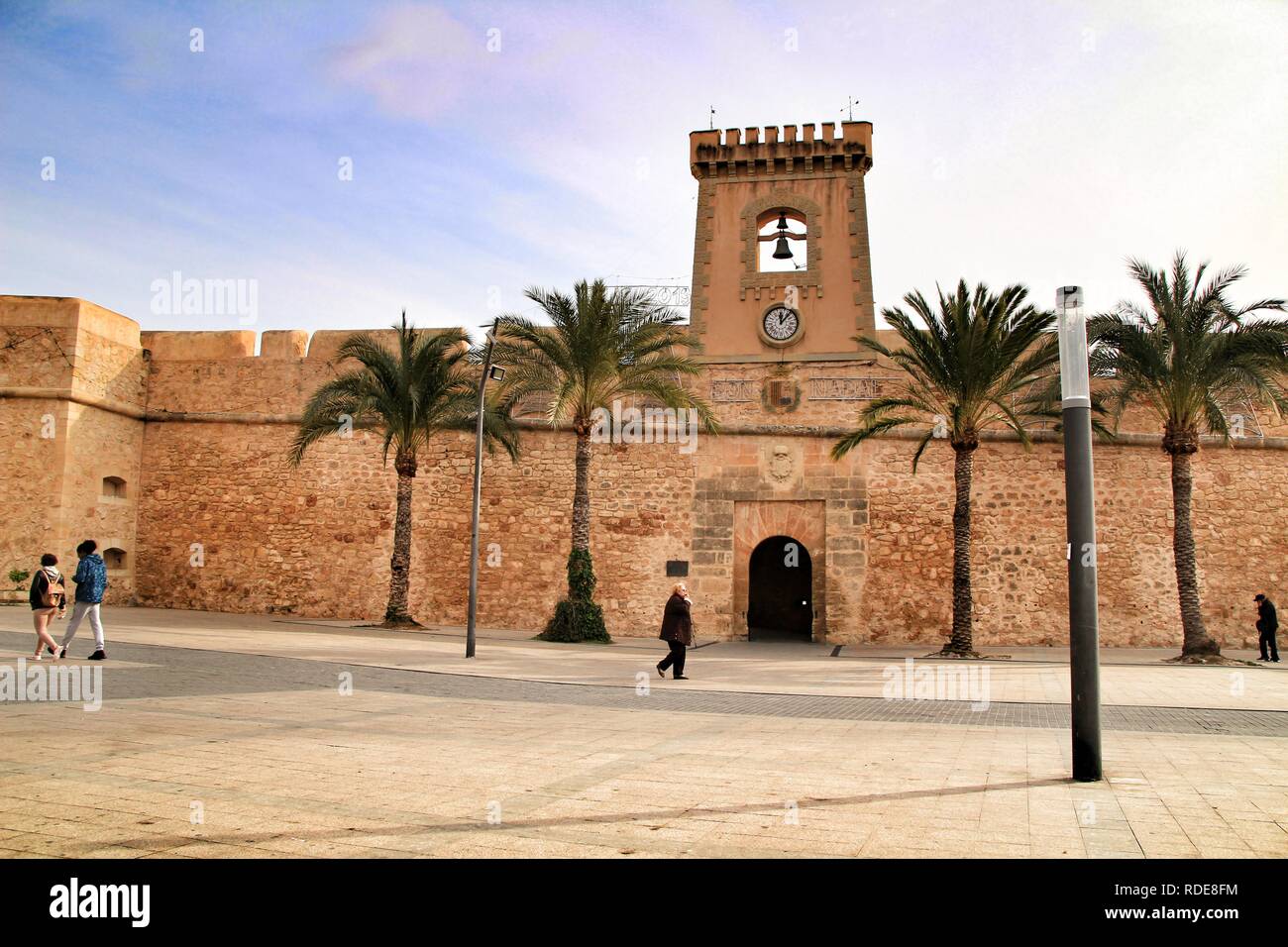 Santa Pola, Alicante, Spain- January 16, 2019: Fortress castle of the ...