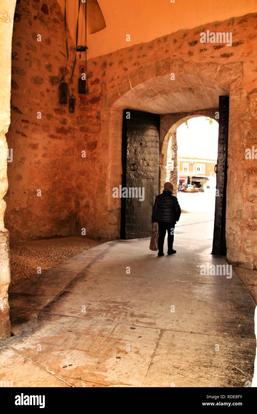 Santa Pola, Alicante, Spain- January 16, 2019: Fortress castle of the ...