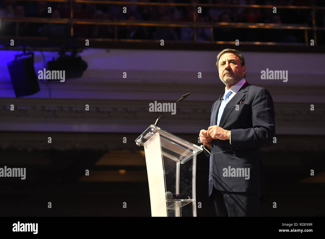 Rocco Forte speaking at a Leave Means Leave rally at Central Hall in ...