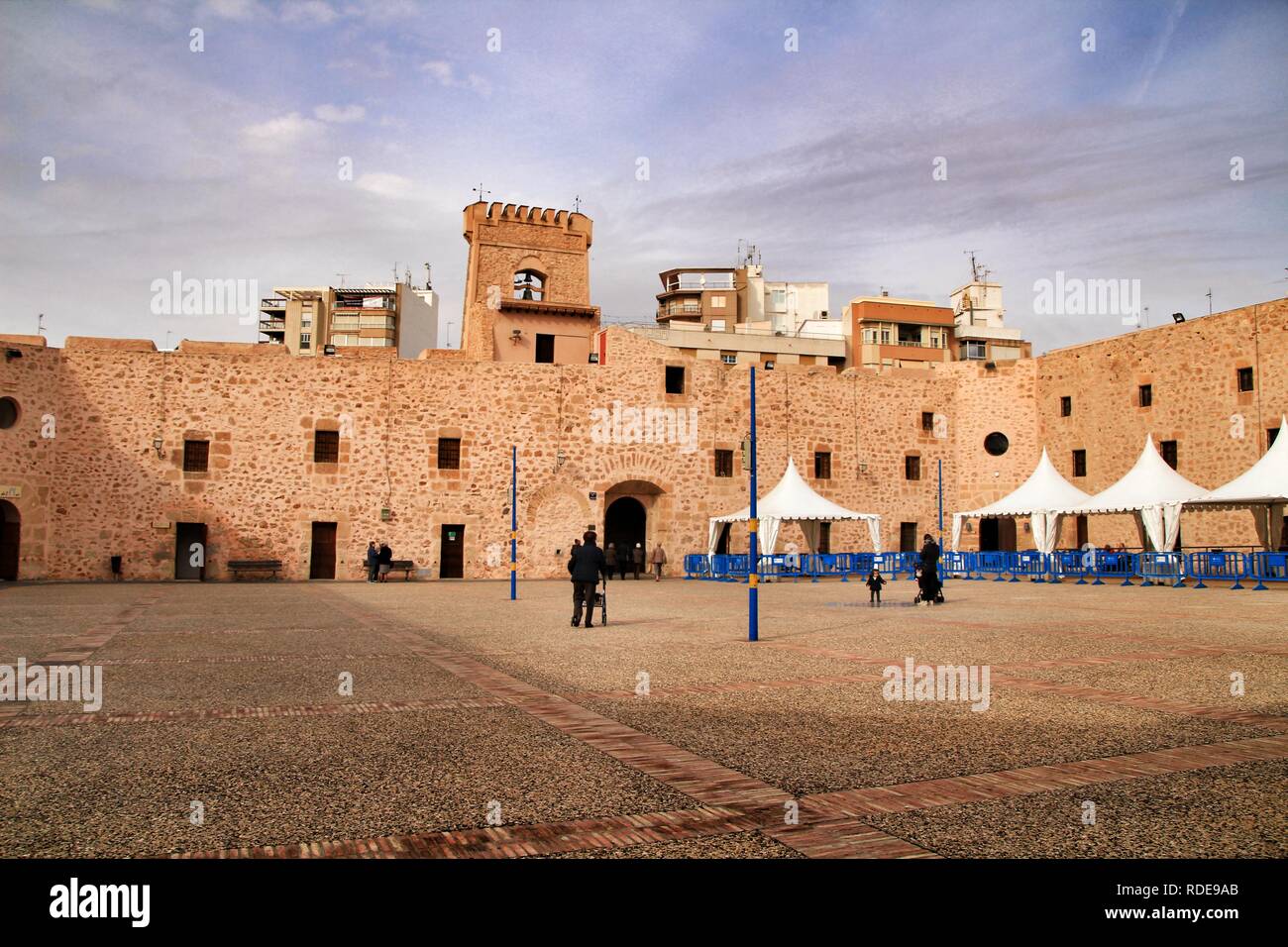 Santa Pola, Alicante, Spain- January 16, 2019: Fortress castle of the ...