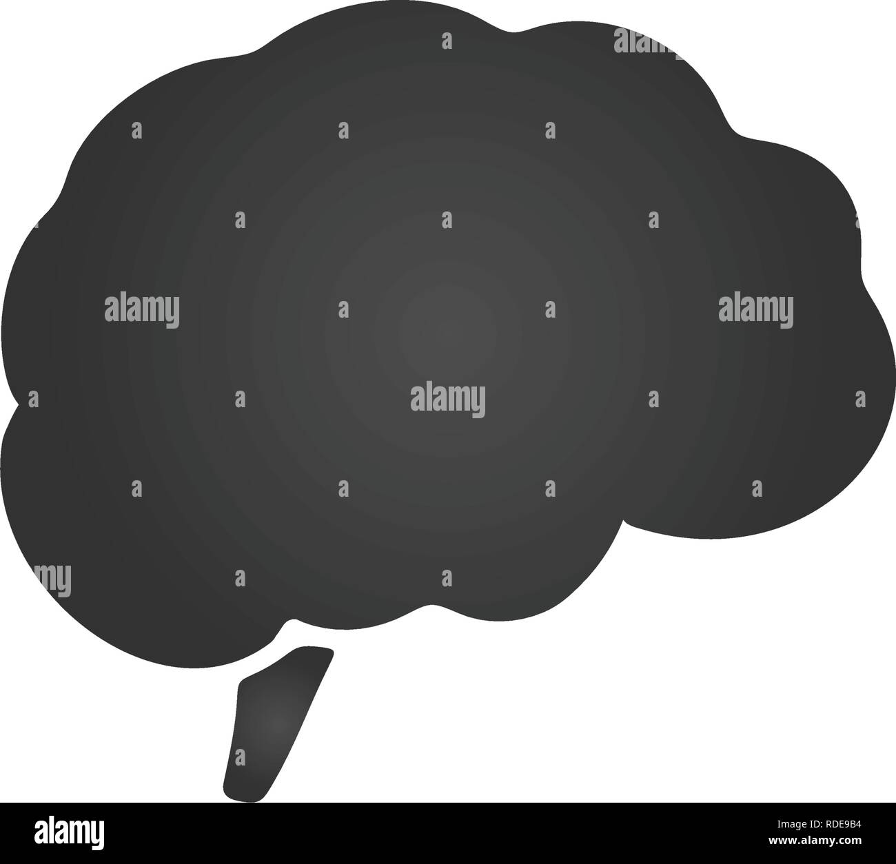Brain icon in flat design. Vector illustration isolated on white Stock ...