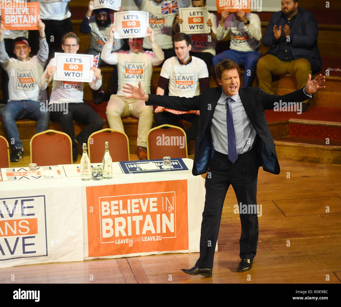 Leave Means Leave founder Richard Tice speaking at a Leave Means Leave ...