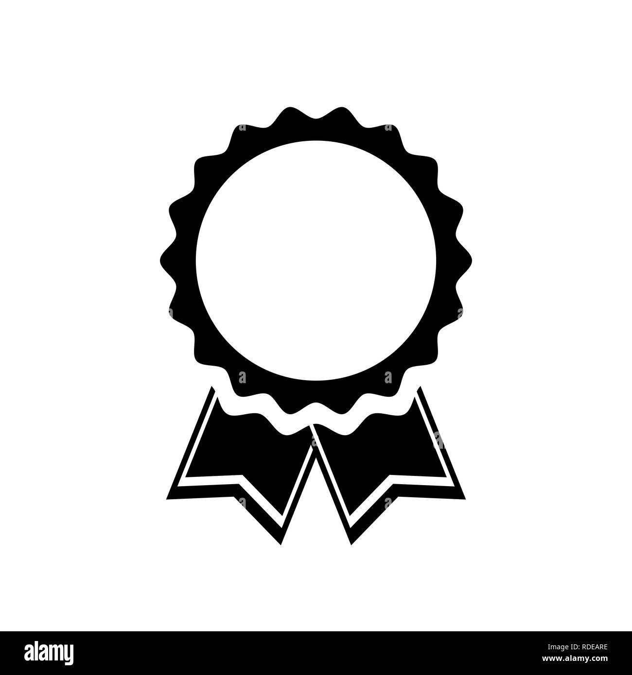 1st Place Ribbon Black And White