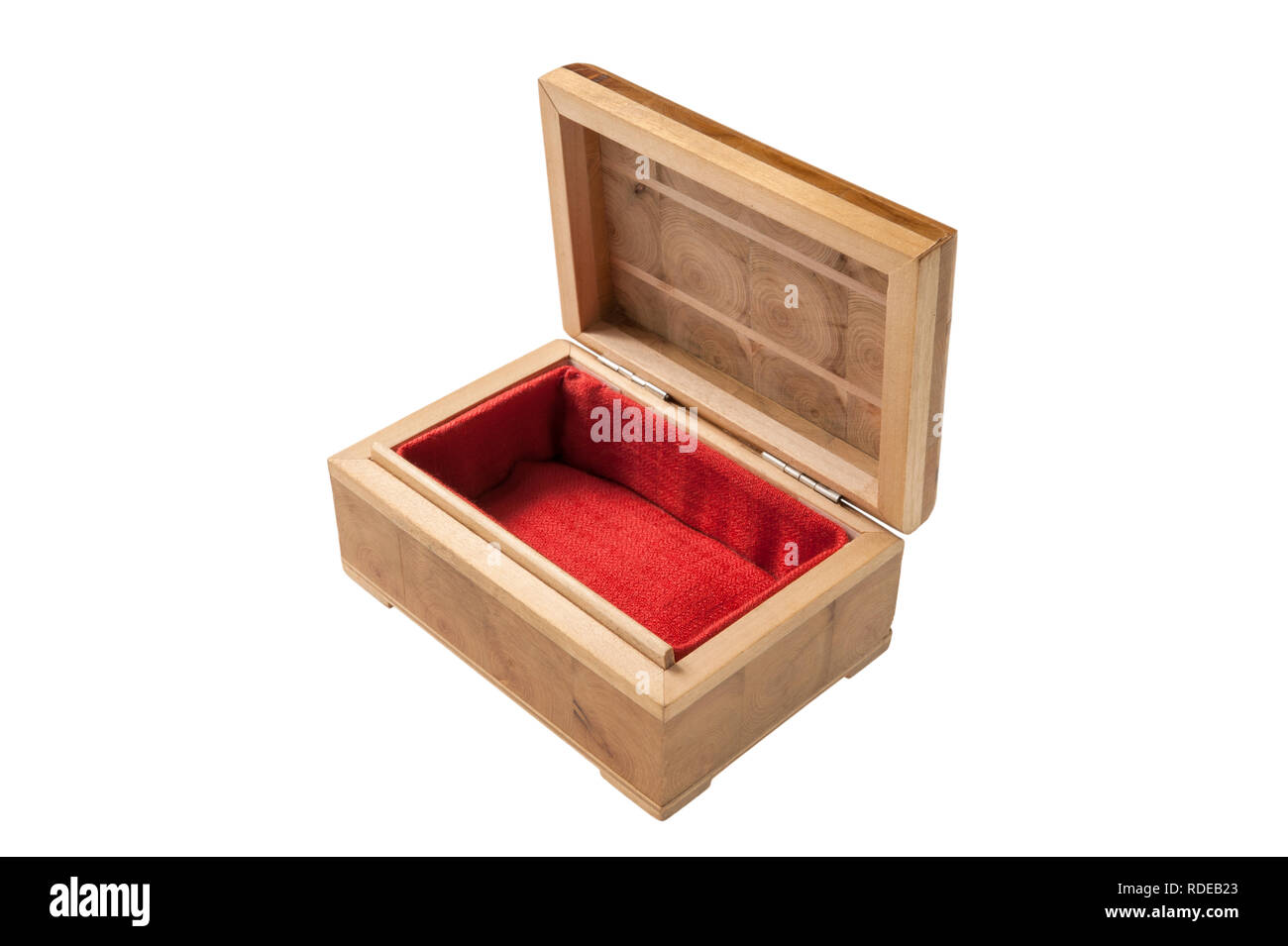 wooden box isolated on white background Stock Photo - Alamy