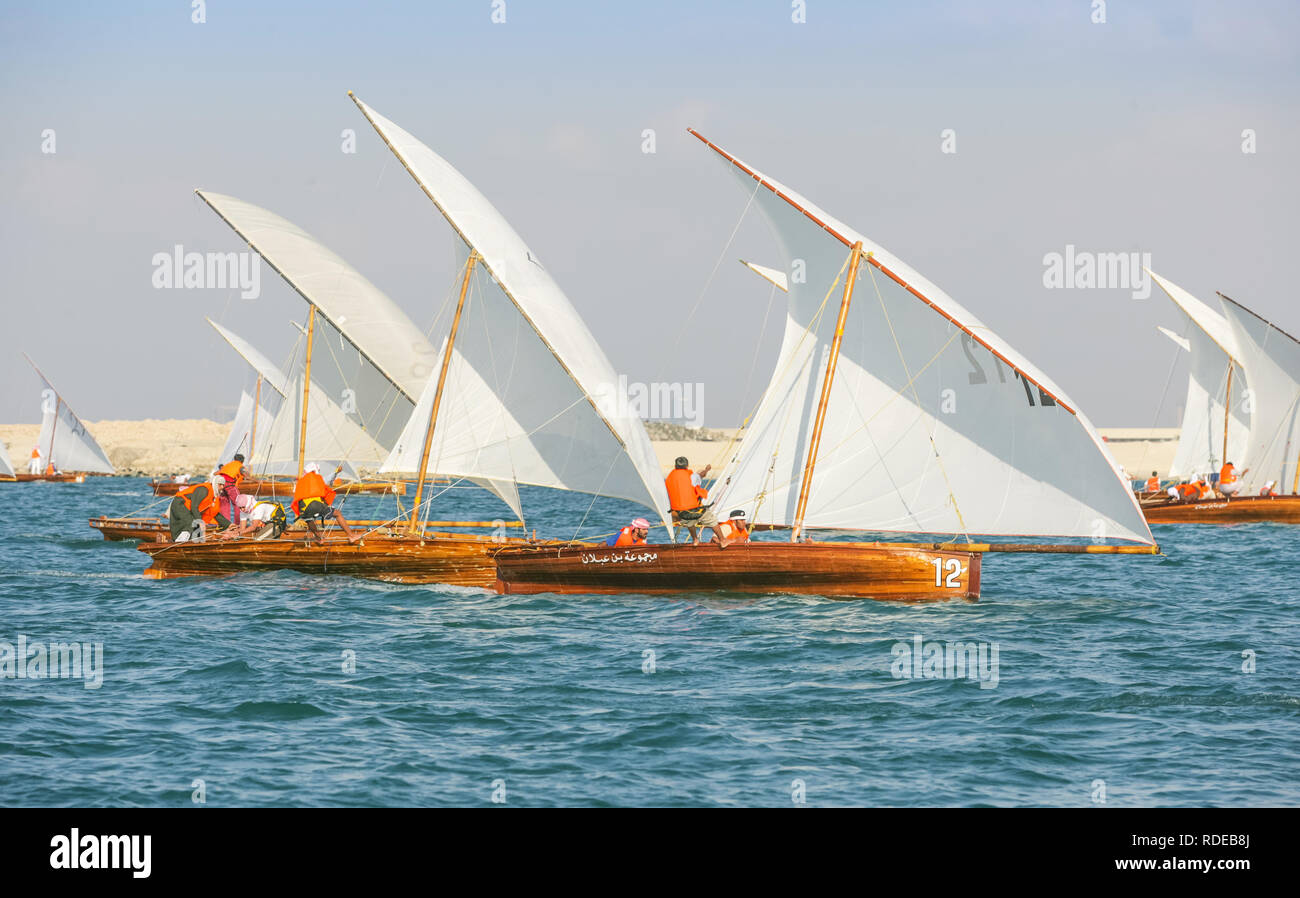 Dubai uae dhow race hi-res stock photography and images - Alamy