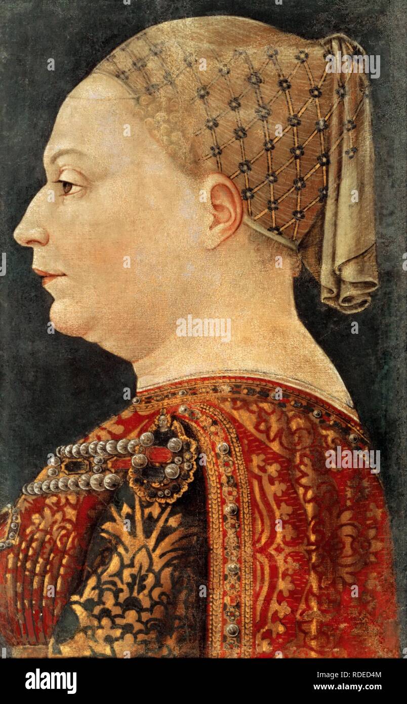 Portrait of Bianca Maria Sforza (1425-1468). Museum: Pinacoteca di ...