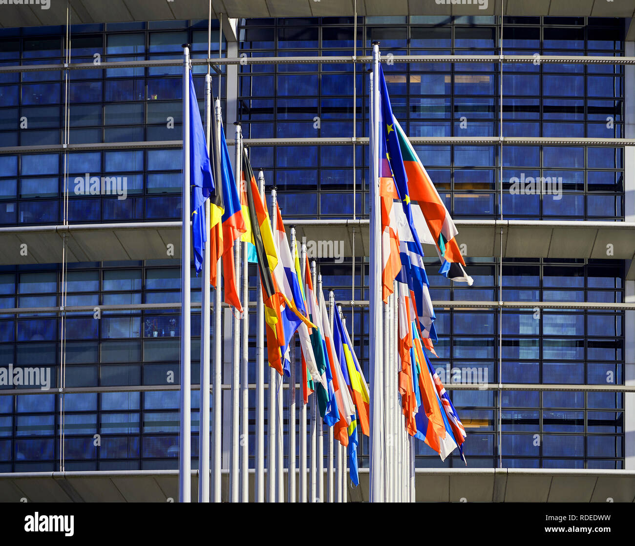 Group flags strasbourg hi-res stock photography and images - Alamy