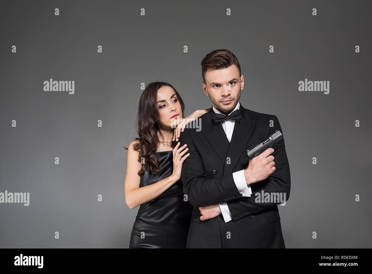 Secret agents male and female hi-res stock photography and images - Alamy