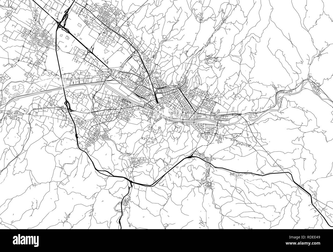 Area map of Florence, Italy. This artmap of Florence contains geography ...