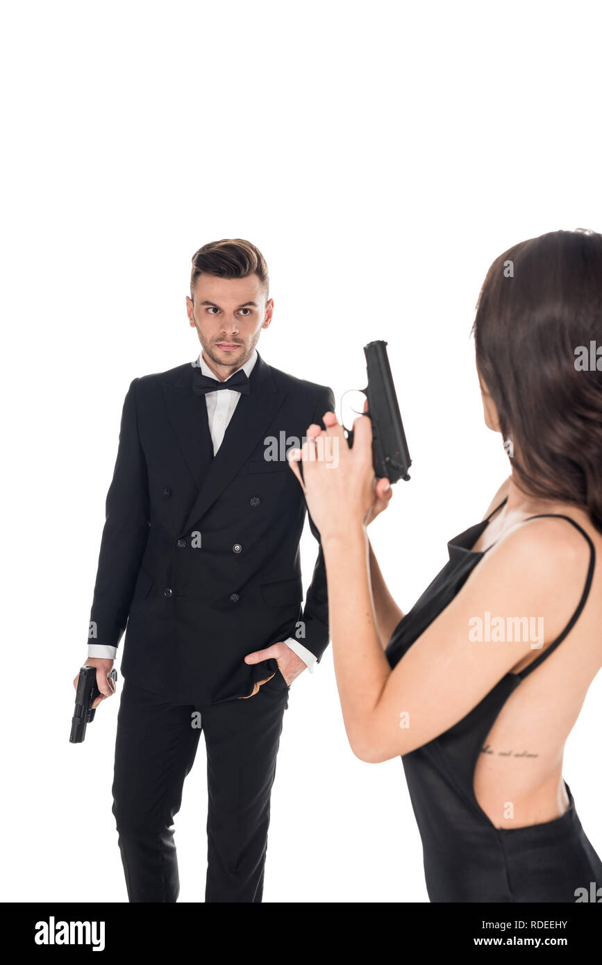 Secret agents male and female hi-res stock photography and images - Alamy