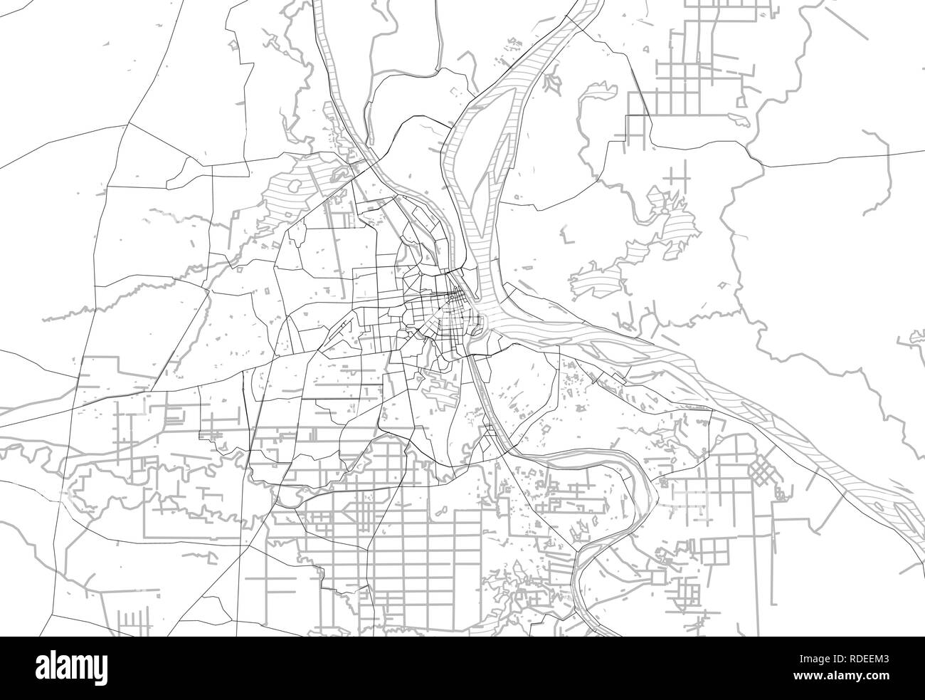Area map of Phnom Penh, Cambodia. This artmap of Phnom Penh contains ...