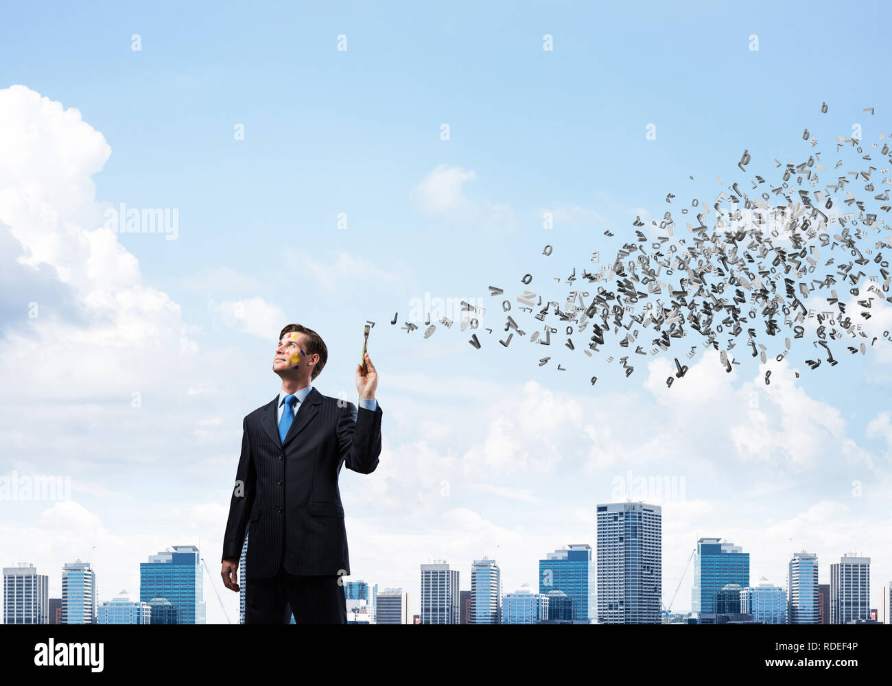 Inspiration of young creative businessman Stock Photo - Alamy