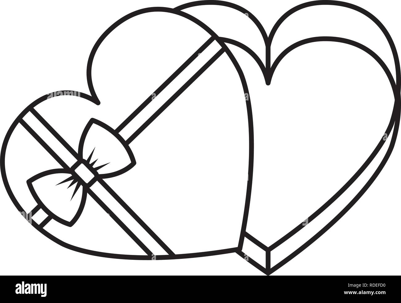 giftbox with heart shape Stock Vector Image & Art - Alamy