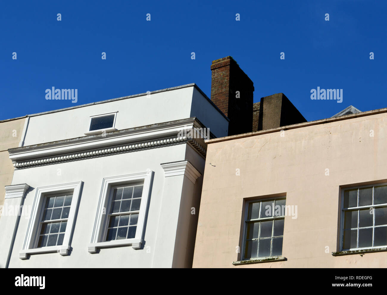 An image of the tops of buildings in Devon Stock Photo - Alamy