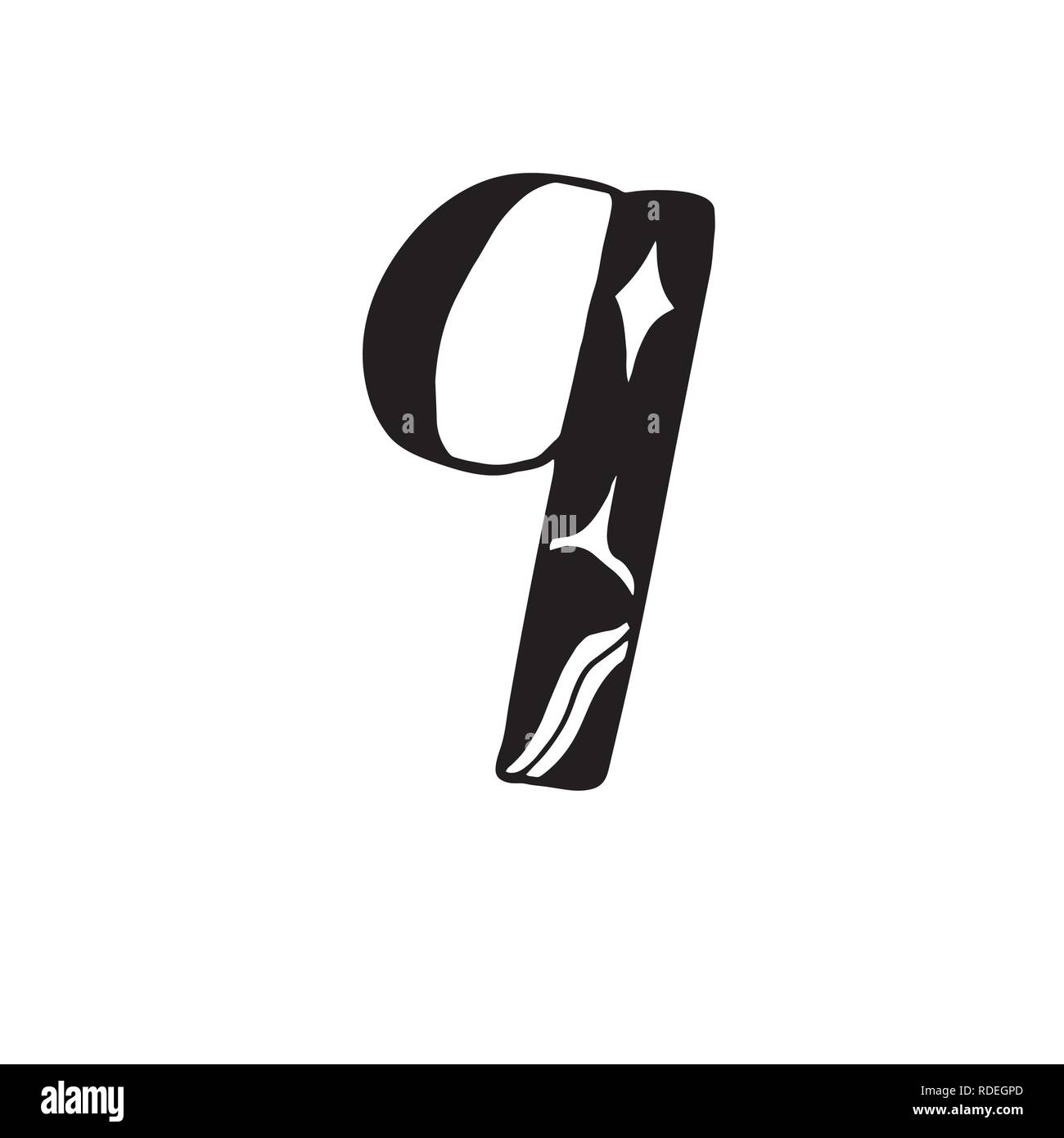 Brush lettering numbers Stock Vector Image & Art - Alamy