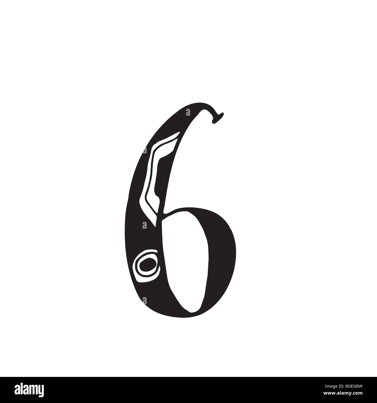 Brush lettering numbers Stock Vector Image & Art - Alamy