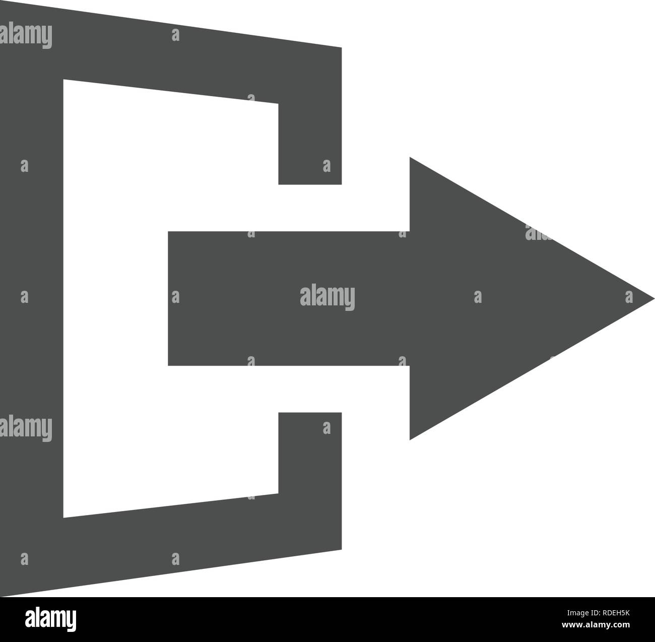 Exit icon Stock Vector Images - Alamy