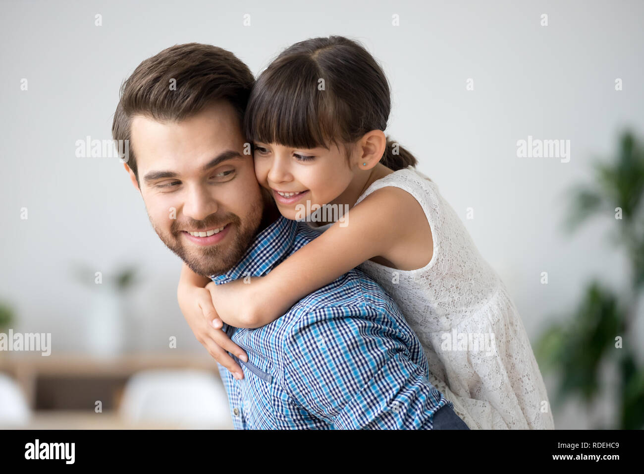 Daddy carry happy kid on hi-res stock photography and images - Alamy