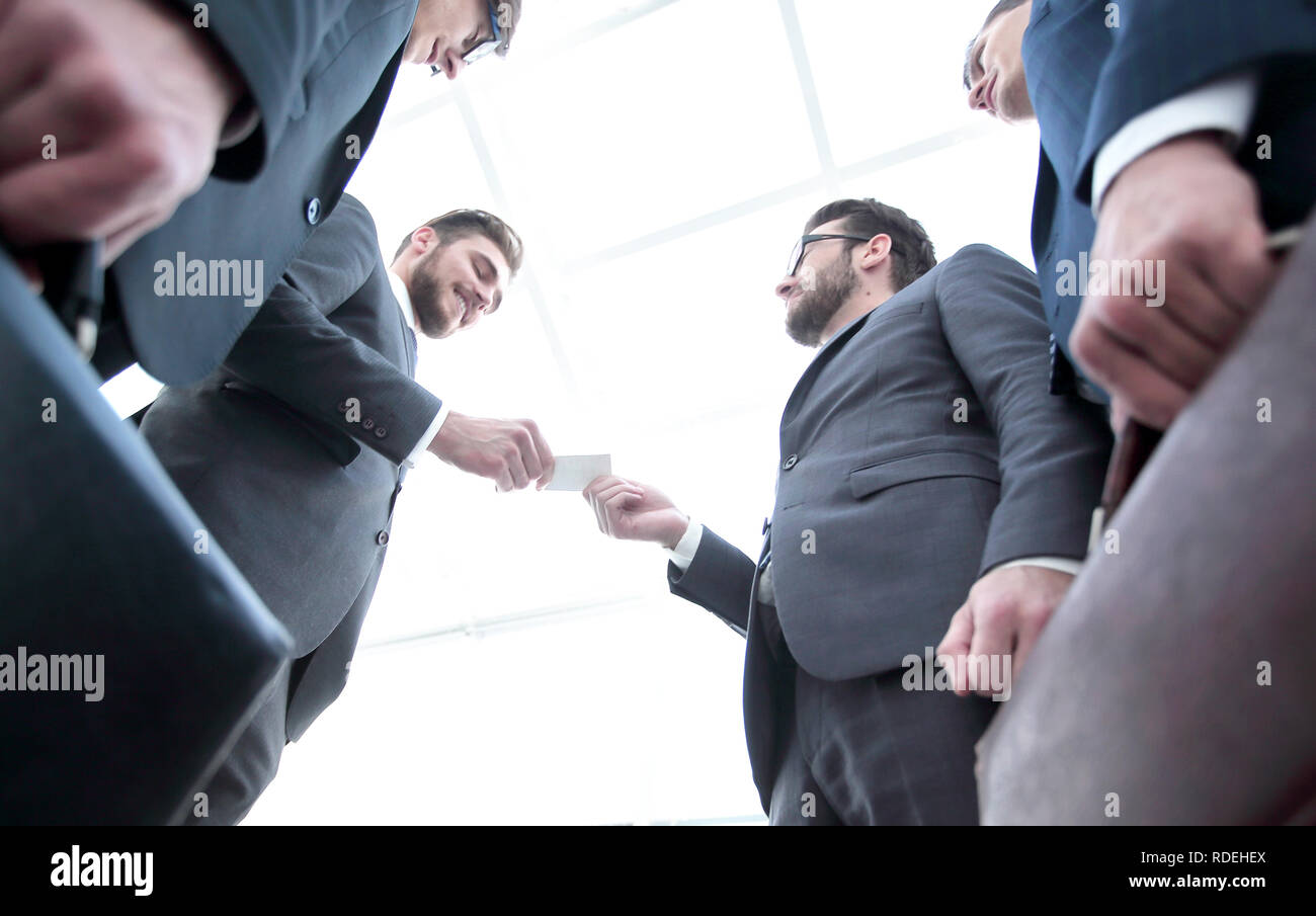 Exchanging cards hi-res stock photography and images - Alamy