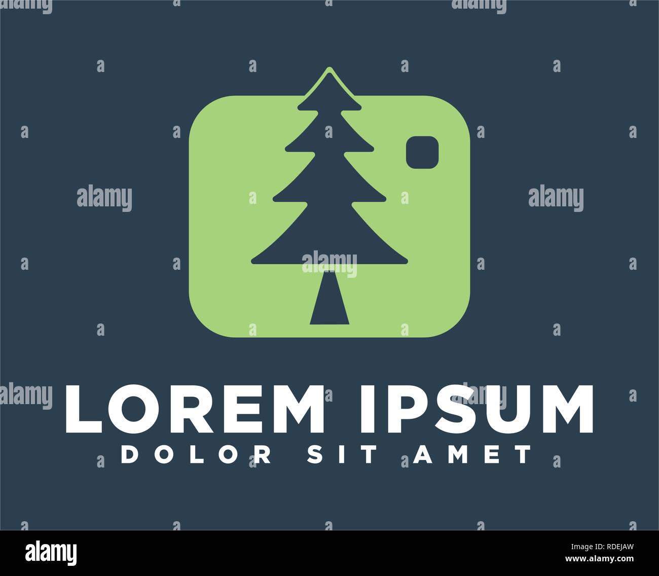 Landscape or tree nature photography logo template vector illustration ...