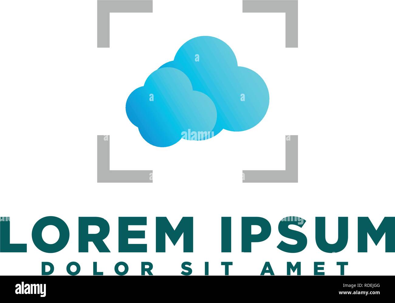 cloud camera technology creative logo template vector illustration ...