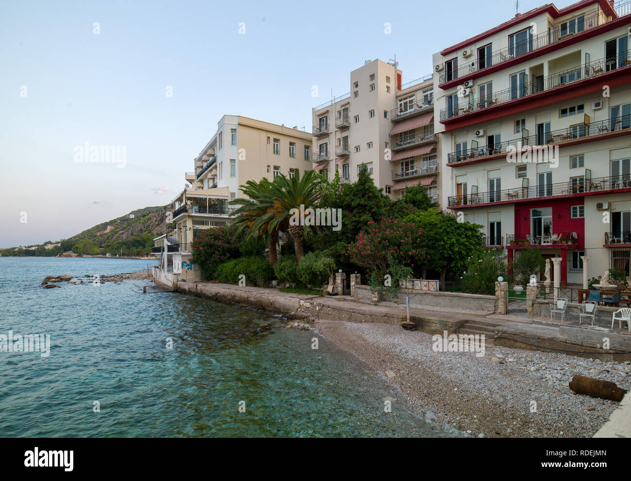 Seafront of Loutraki, Greece Stock Photo - Alamy