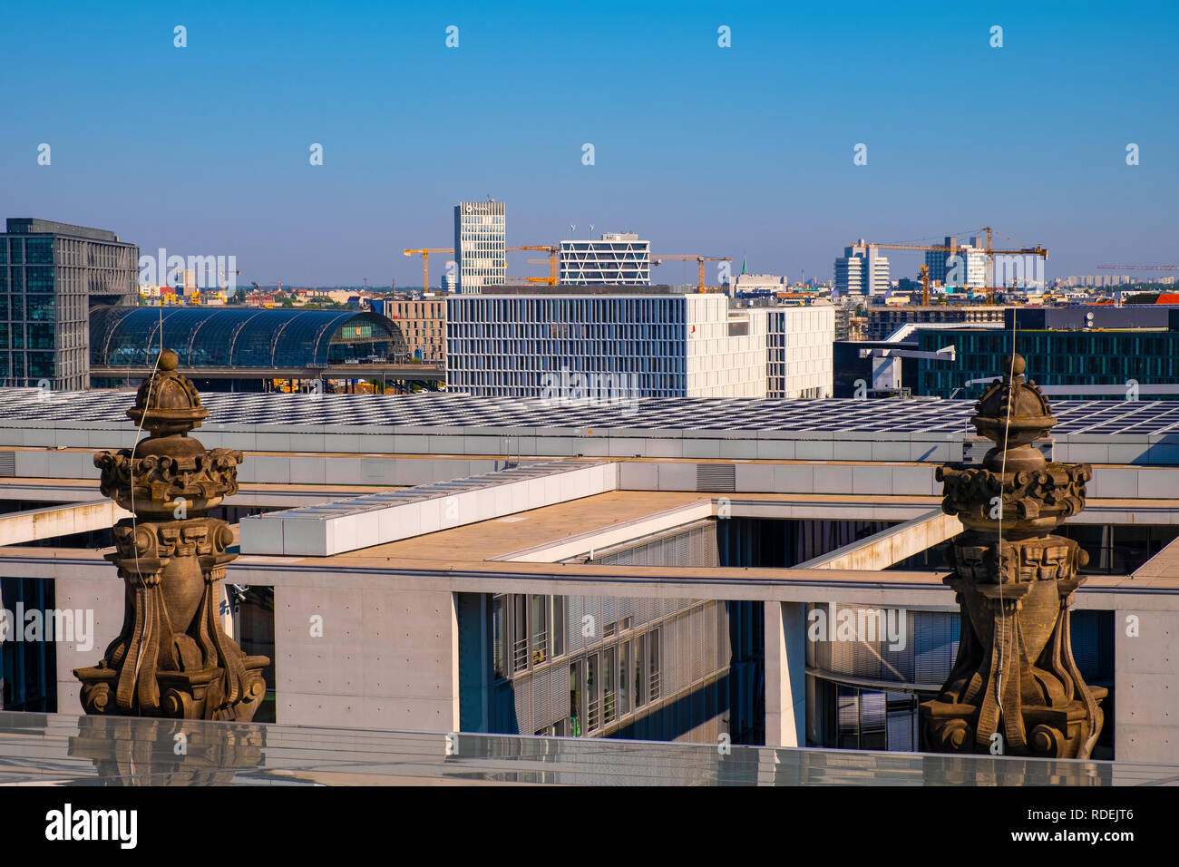 Berlin, Berlin state / Germany - 2018/07/31: Panoramic view of northern ...