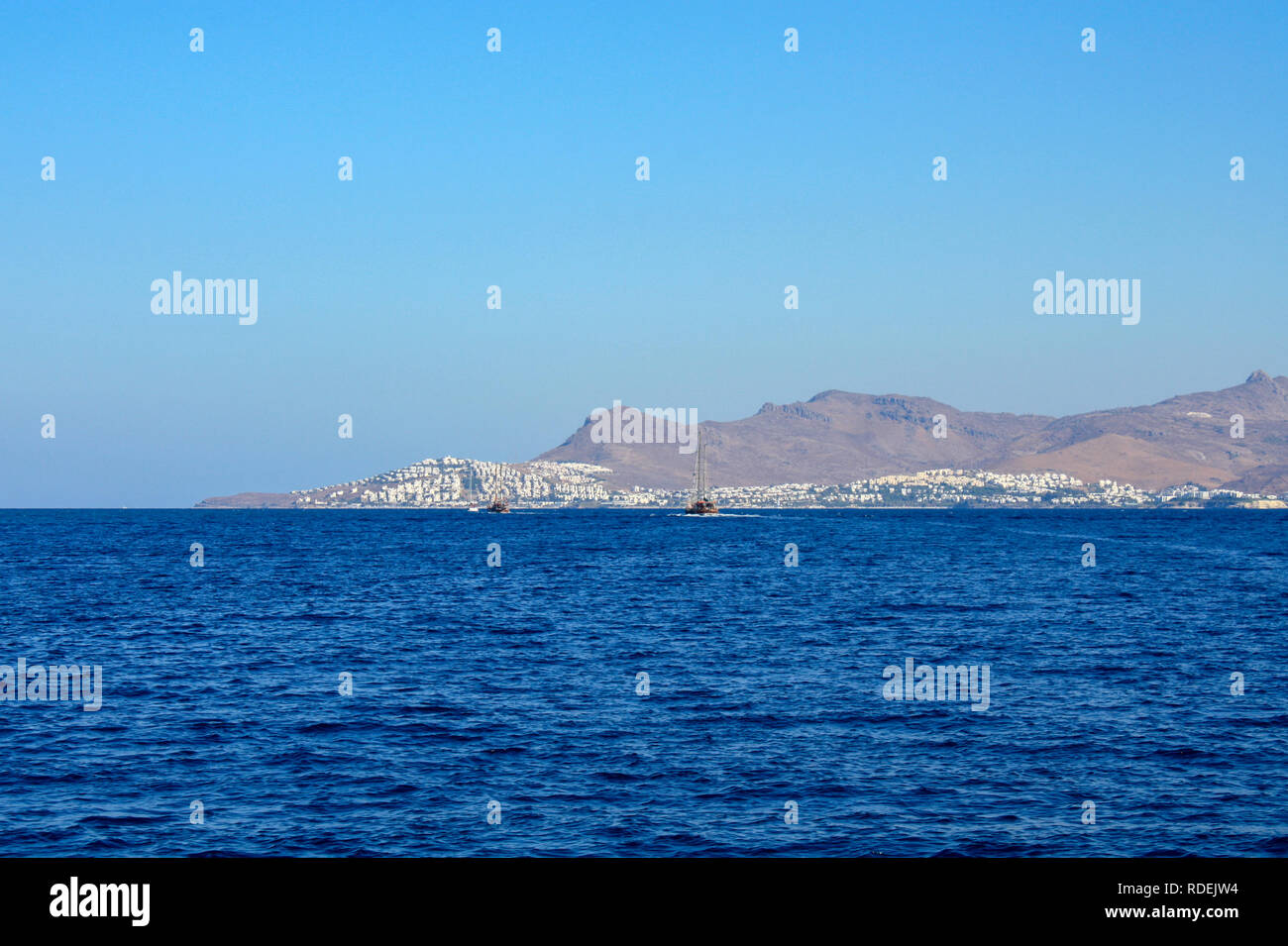 View of Kos city from sea Stock Photo - Alamy
