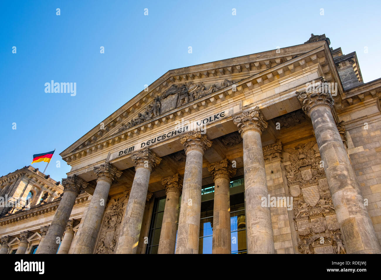 Berlin, Berlin state / Germany - 2018/07/31: Front view of the historic ...