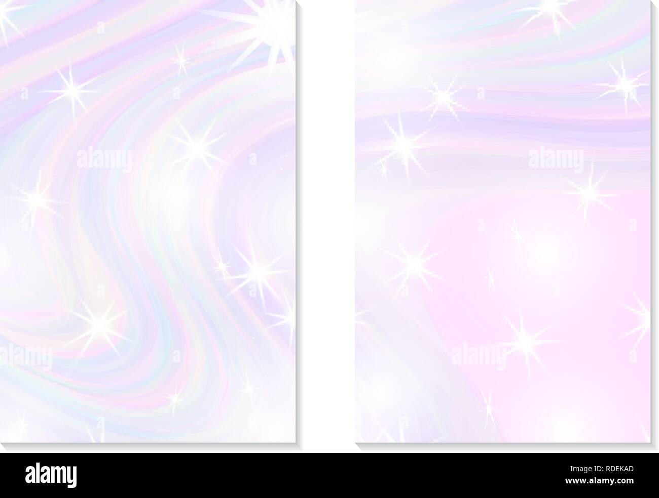 Unicorn rainbow background. Holographic sky in pastel color. Bright ...