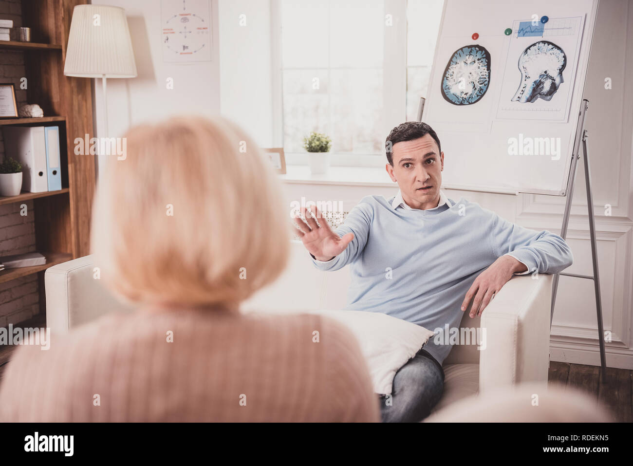Serious intelligent man talking hi-res stock photography and images - Alamy