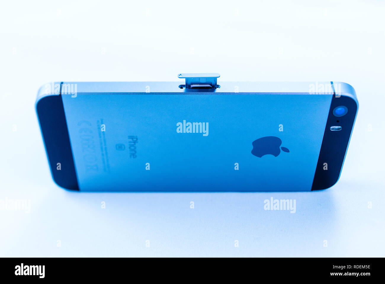 Paris, France - Apr 21, 2016: Newest Apple Computers iPhone SE ...