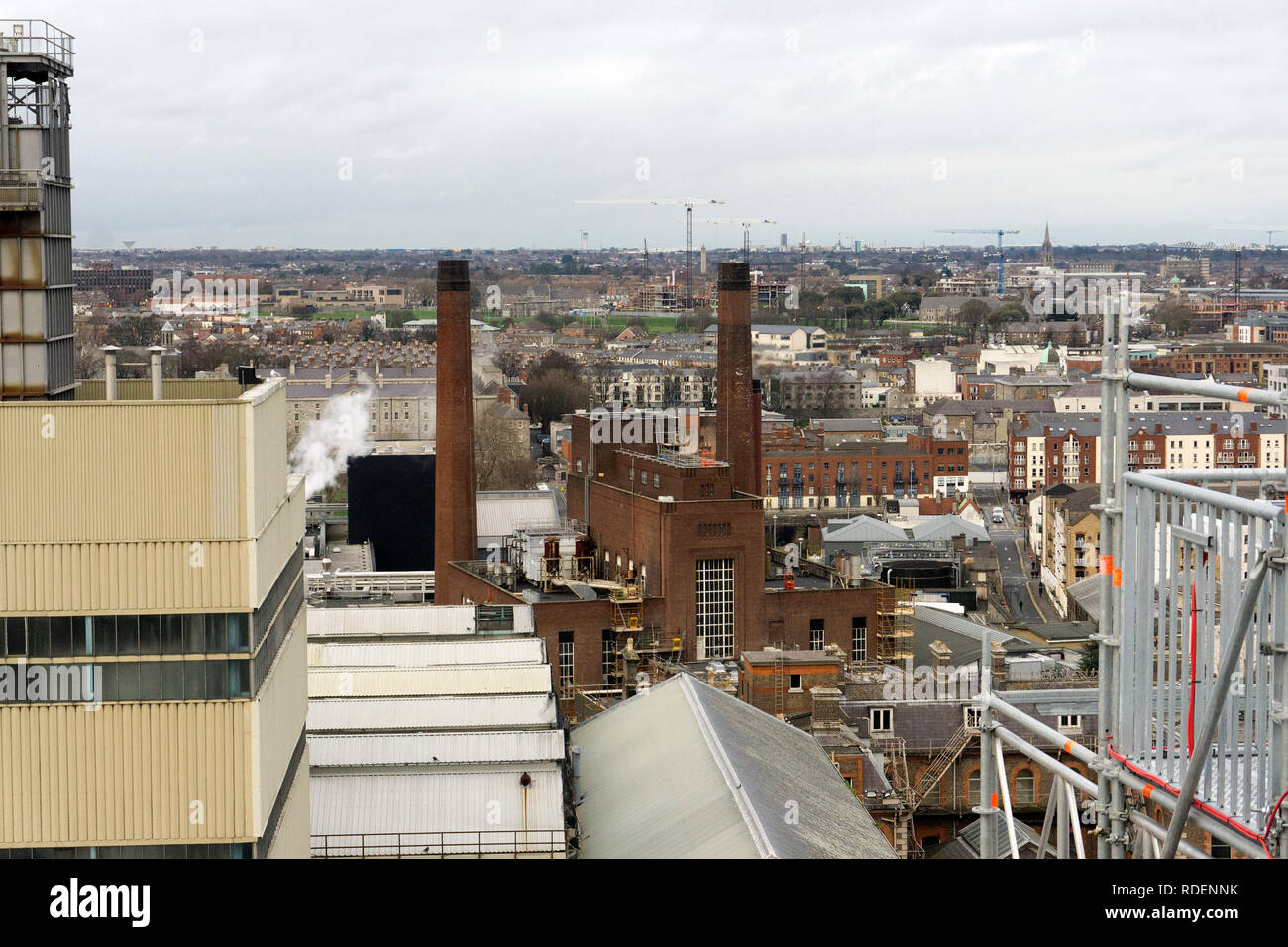 St James Gate Brewery view from the Gravity Bar at the Guinness ...