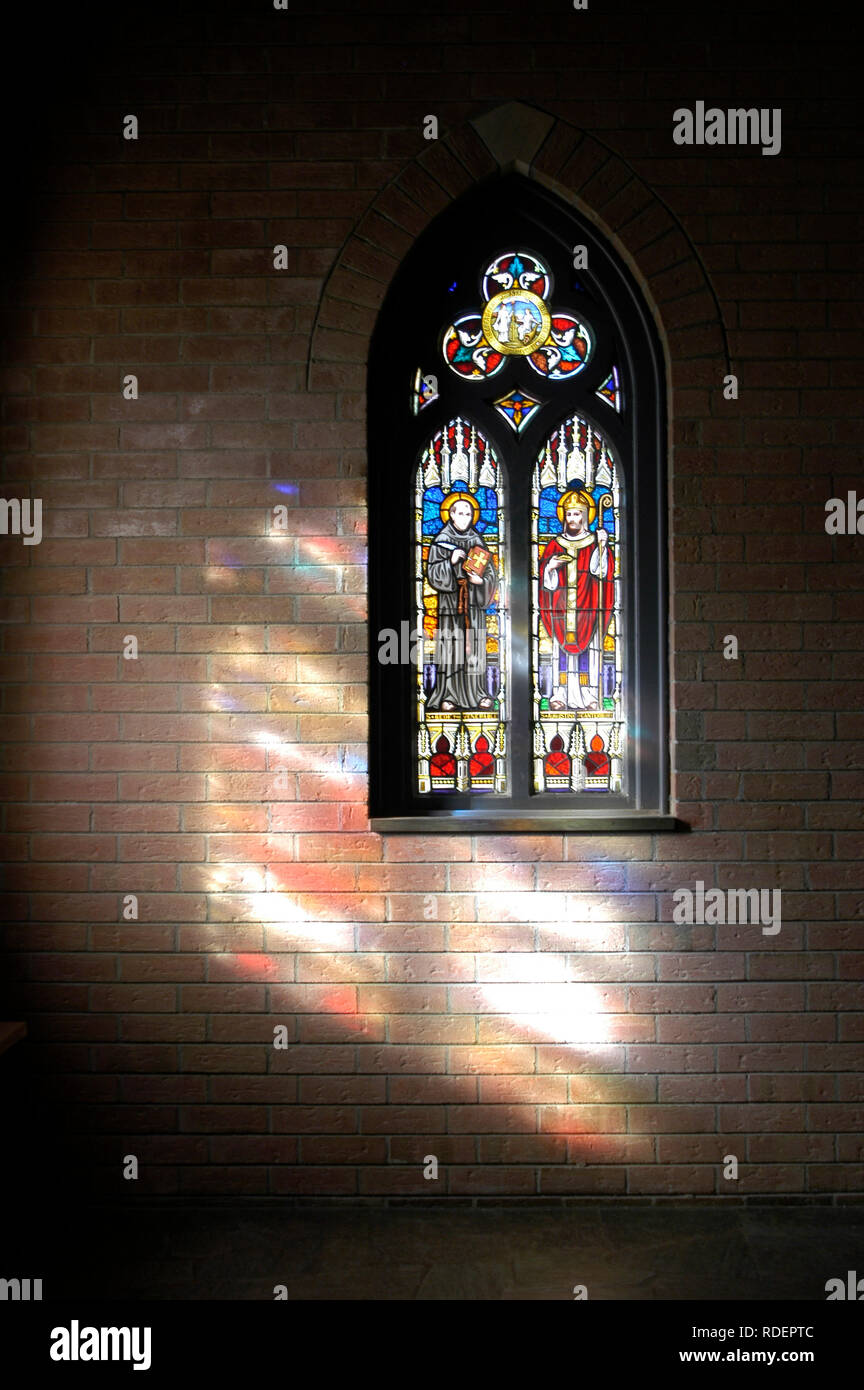 Afternoon Sun Passing Through Stained Glass Window Stock Photo - Alamy