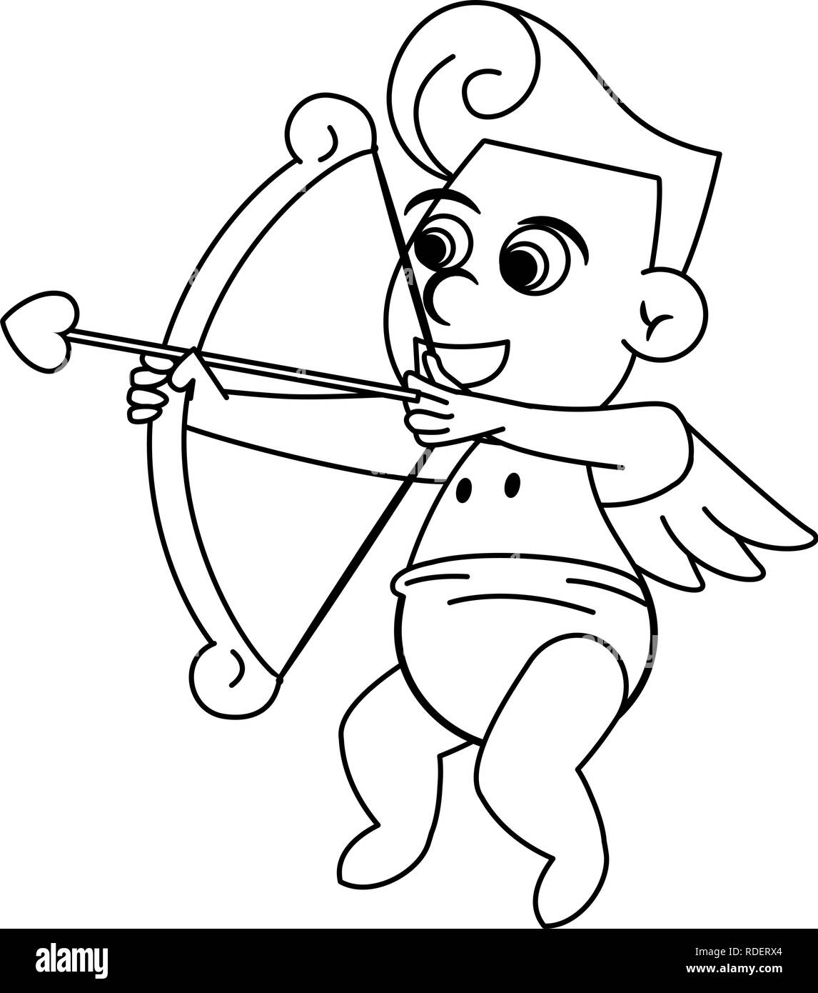 Cupid with harp Stock Vector Image & Art - Alamy
