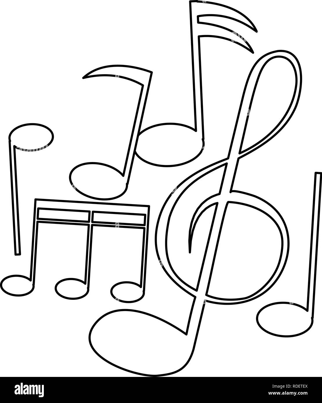 music notes collection Stock Vector Image & Art - Alamy