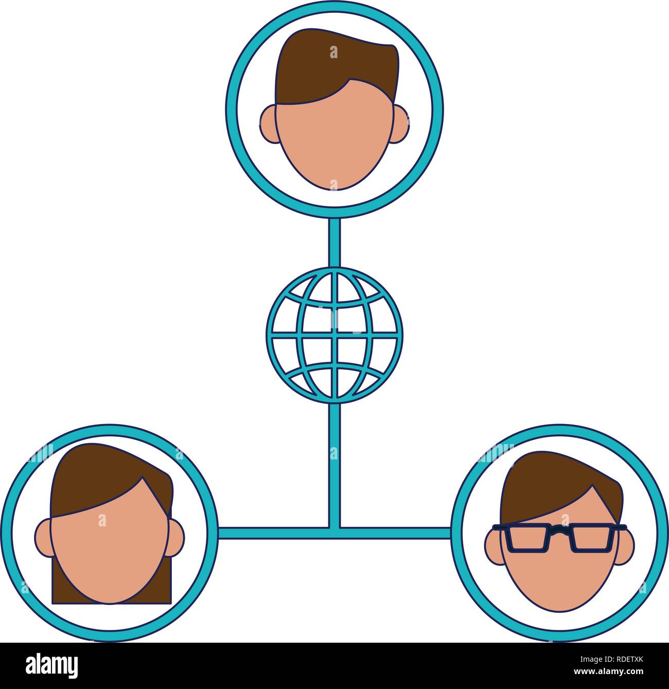 Social media networking faces Stock Vector Images - Alamy