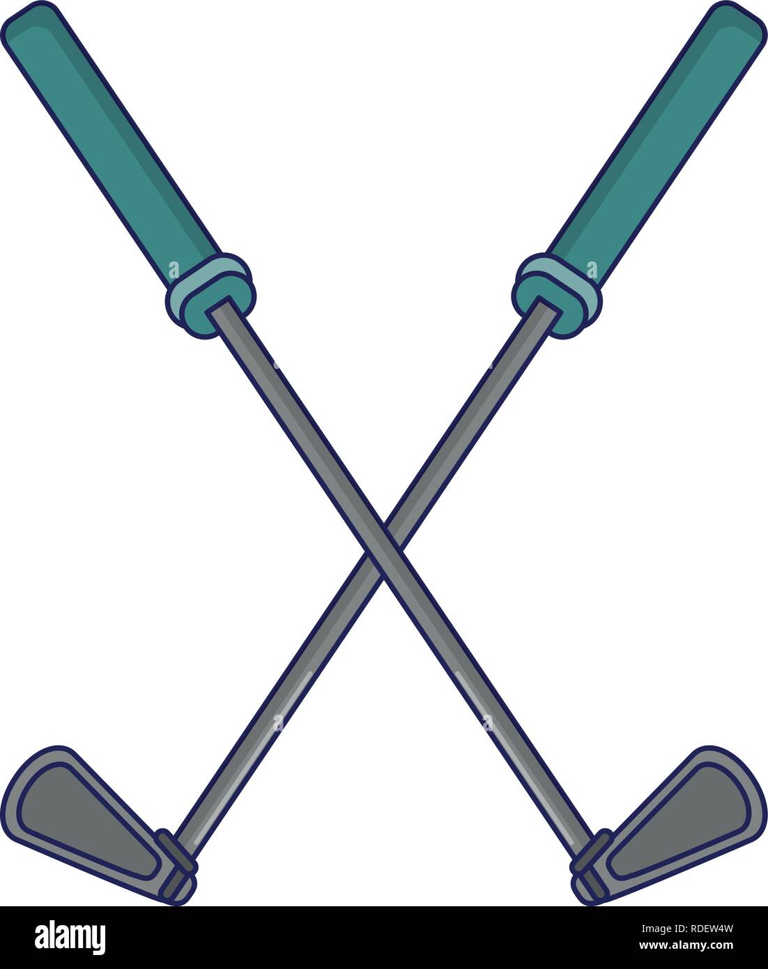 Golf clubs crossed Stock Vector Image & Art - Alamy