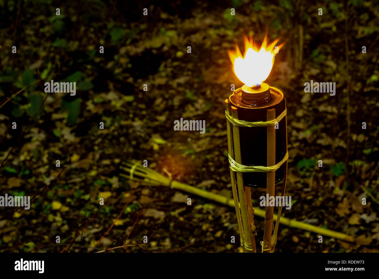 Lighted fire torches hi-res stock photography and images - Alamy