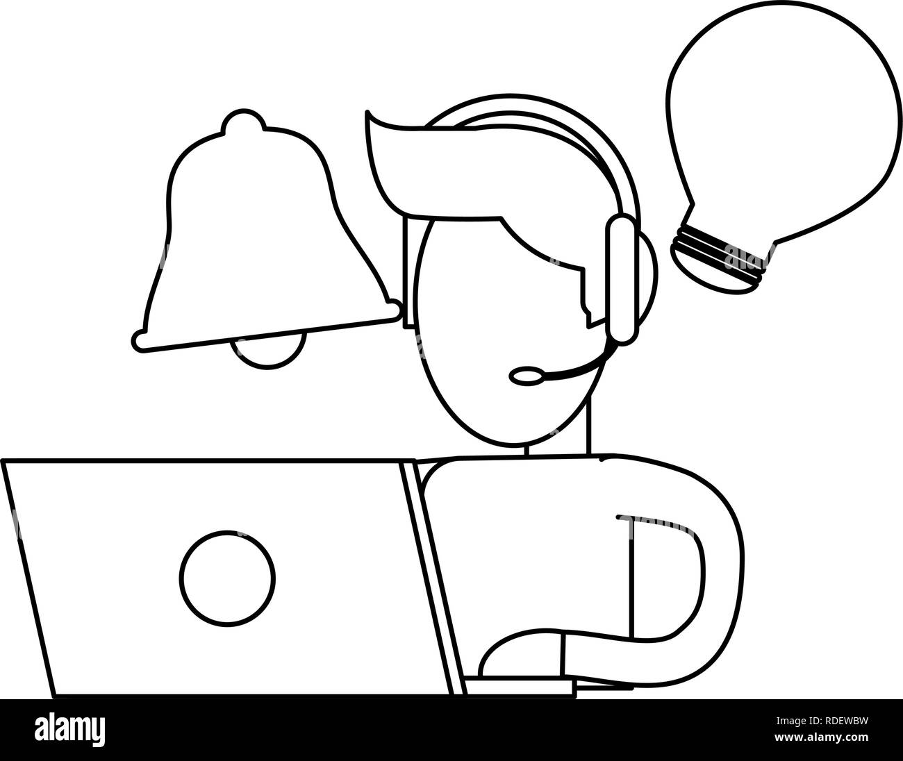 Laptop mobile phone working Black and White Stock Photos & Images - Alamy