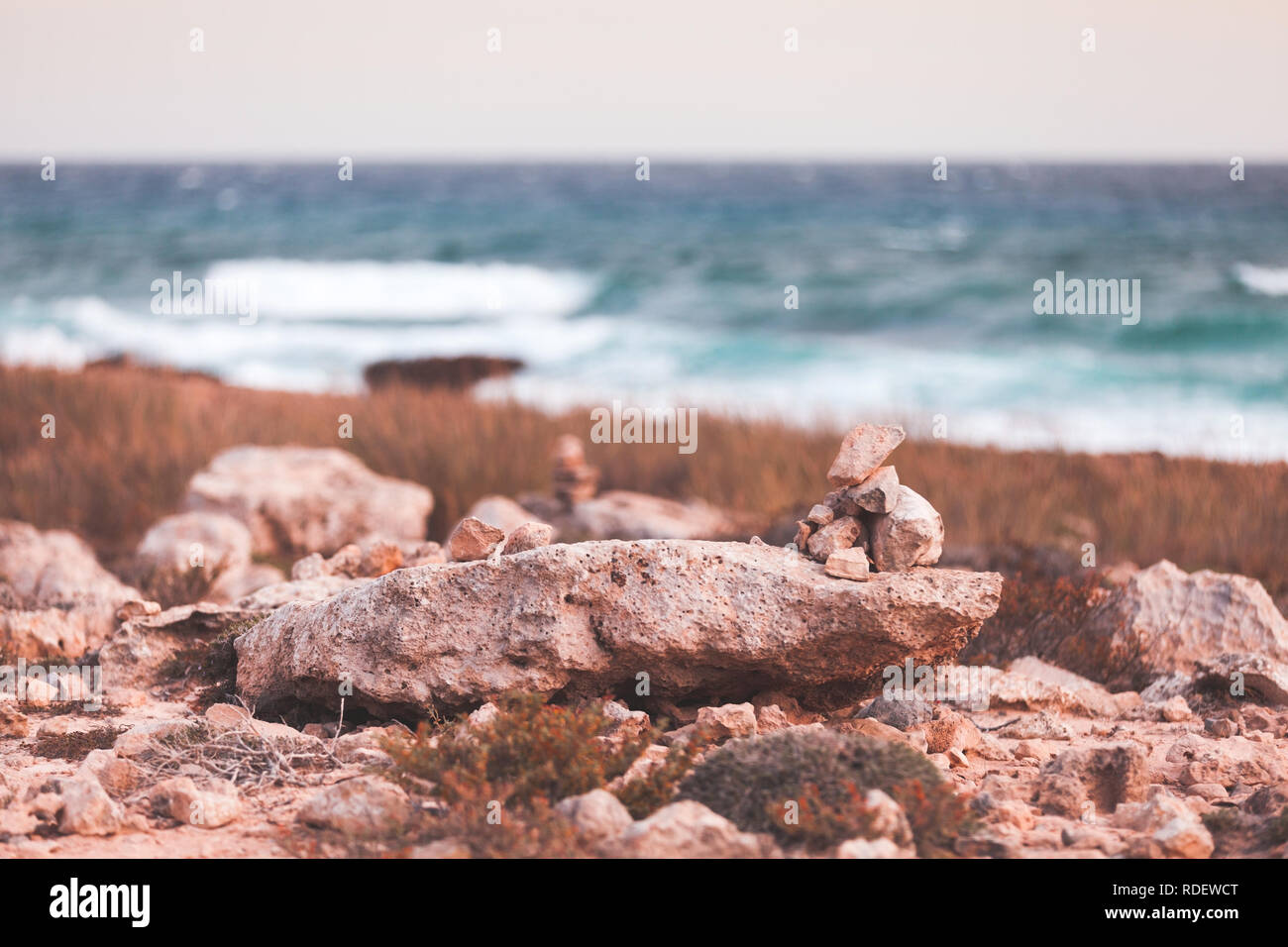 Rock cairn beach hi-res stock photography and images - Alamy