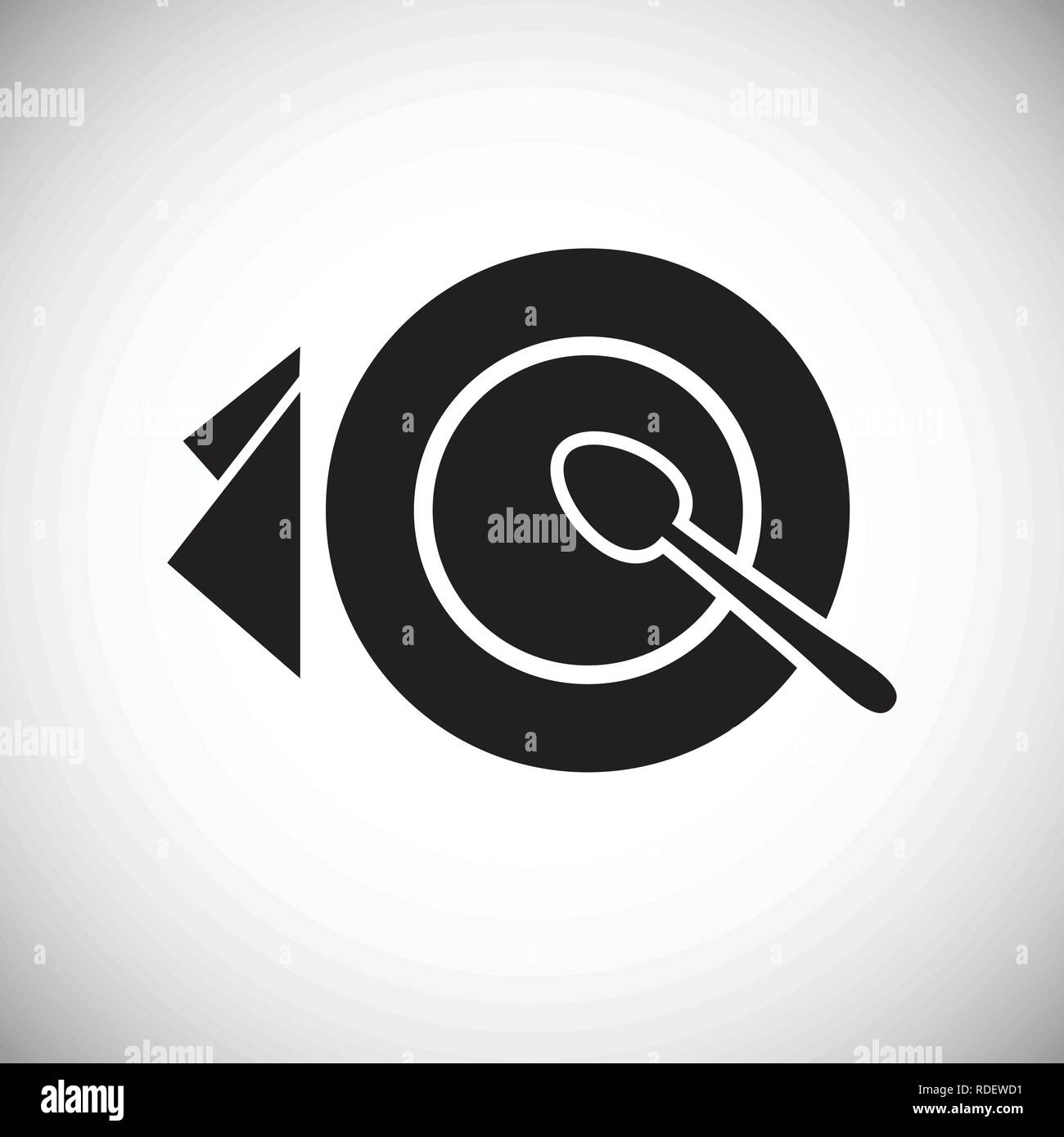 Dish icon on white background for graphic and web design, Modern simple ...