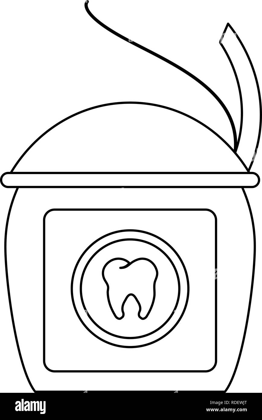 Dental floss box black and white Stock Vector Image & Art - Alamy