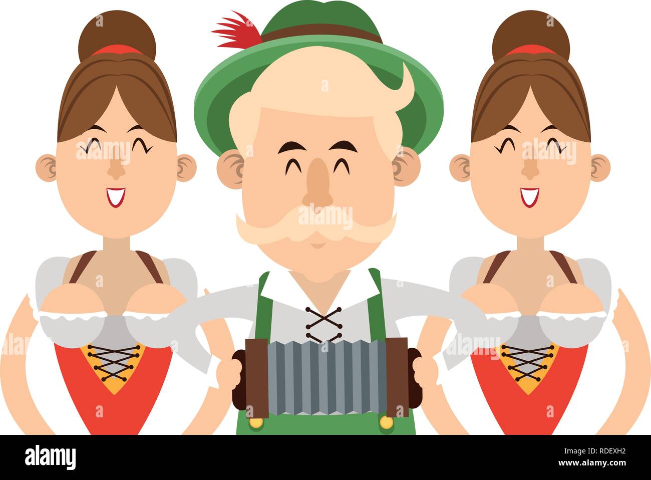 Bavarian people oktoberfest cartoon Stock Vector Image & Art - Alamy