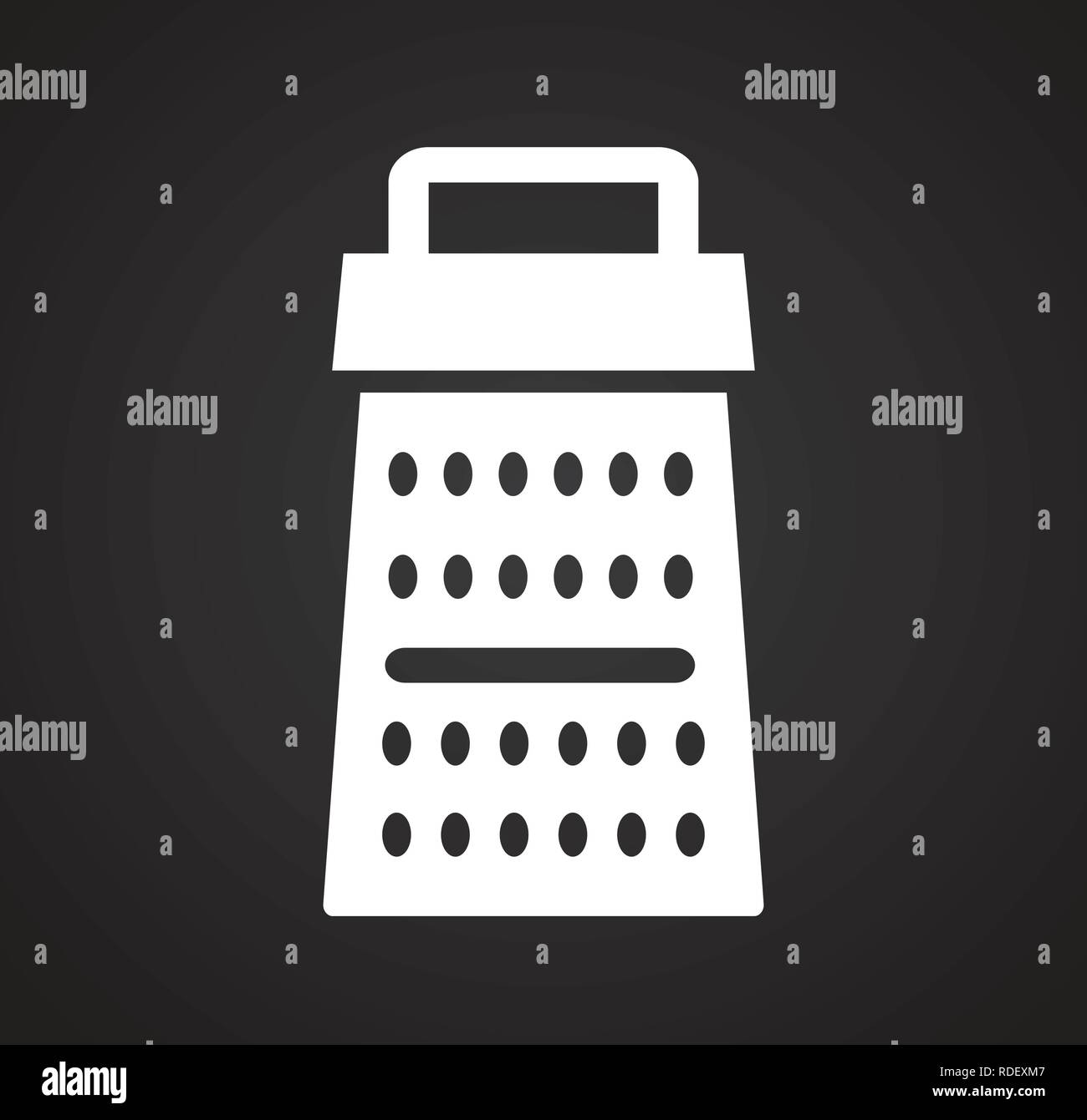 Grater icon on black background for graphic and web design, Modern ...