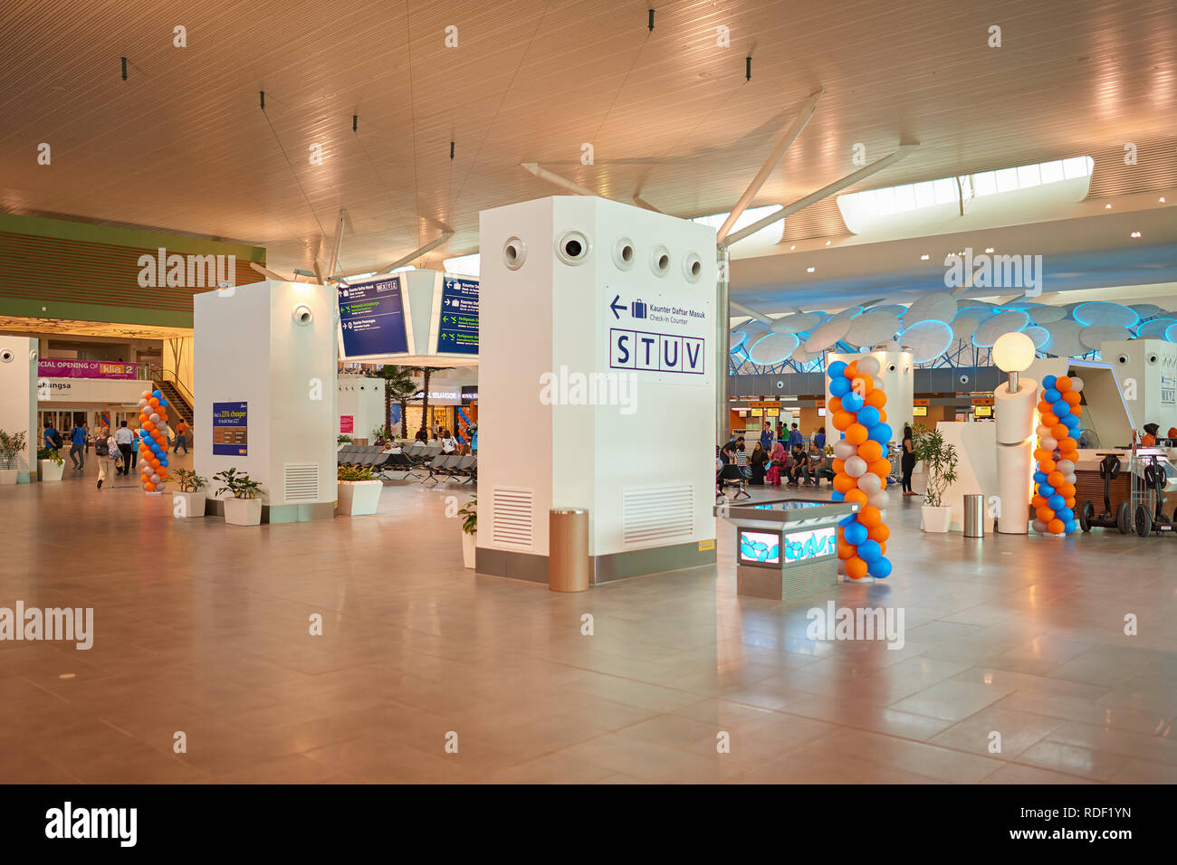 KUALA LUMPUR, MALAYSIA - CIRCA MAY, 2014: inside low-cost carrier ...
