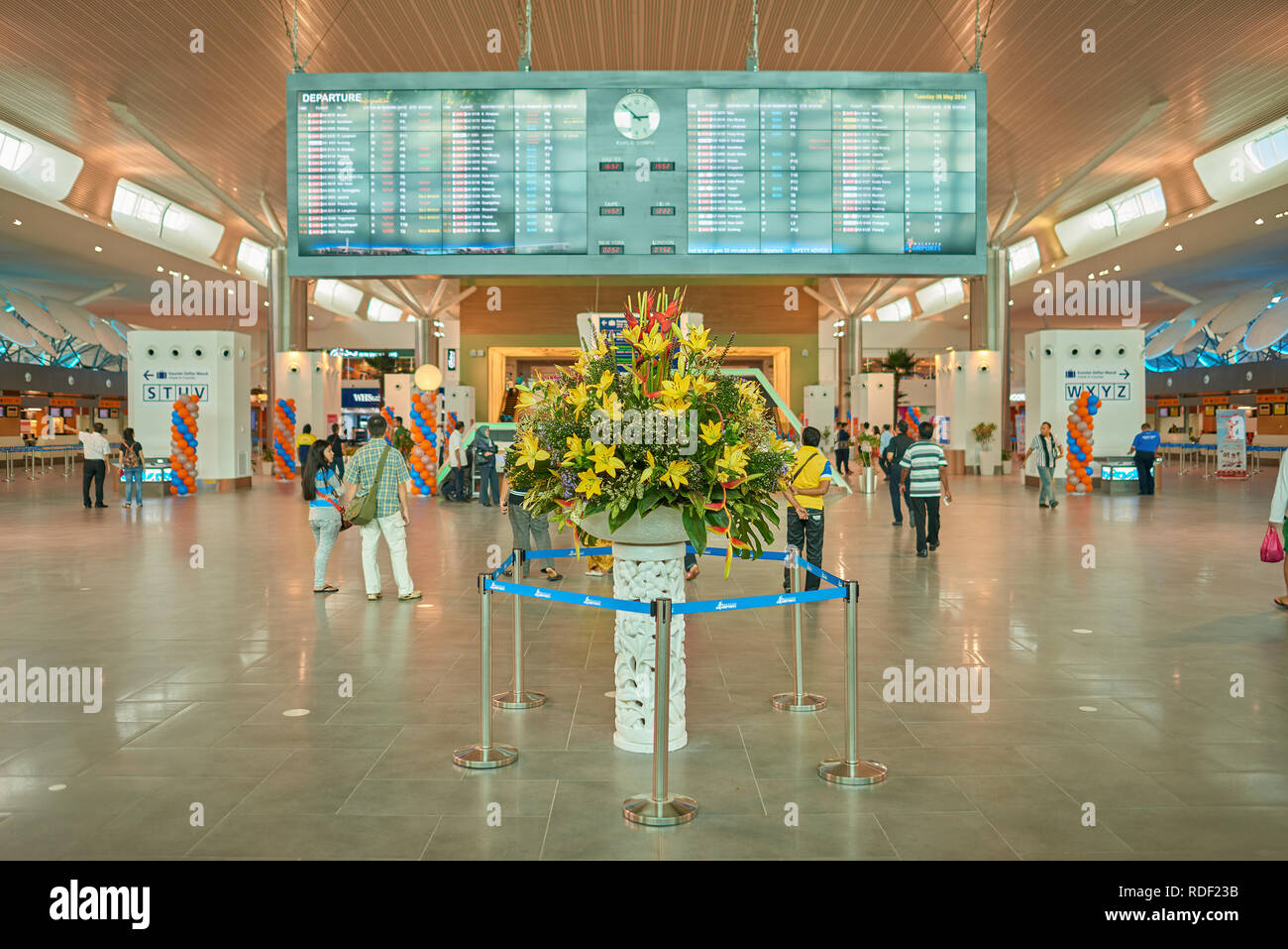 KUALA LUMPUR, MALAYSIA - CIRCA MAY, 2014: inside low-cost carrier ...
