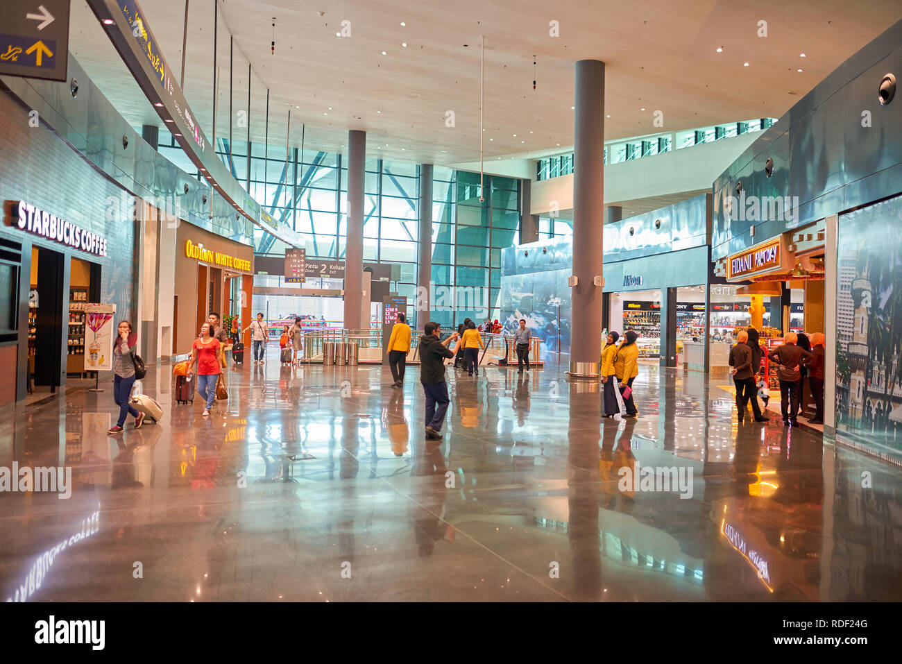 KUALA LUMPUR, MALAYSIA - CIRCA MAY, 2014: inside low-cost carrier ...