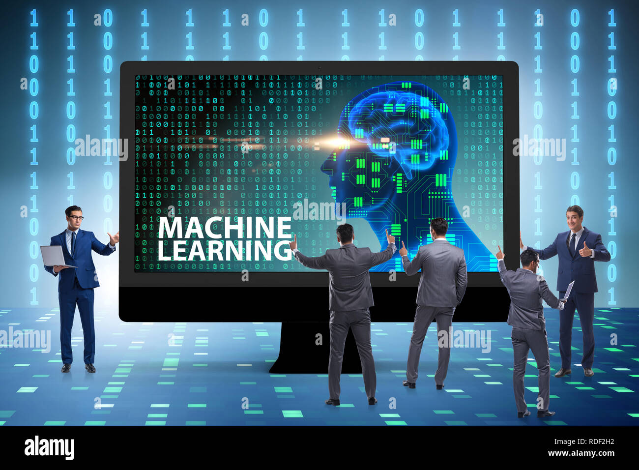 Machine learning concept as modern technology Stock Photo - Alamy